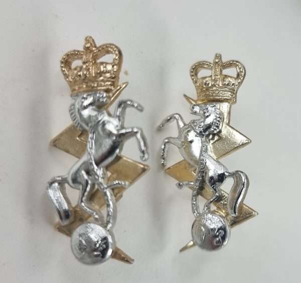 Royal New Zealand Electrical & Mechanical Engineers Collar Badges Pair ...