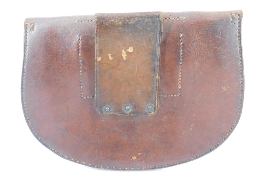 Victorian Leather Ammo Pouch Dated 1865 - Trade In Military