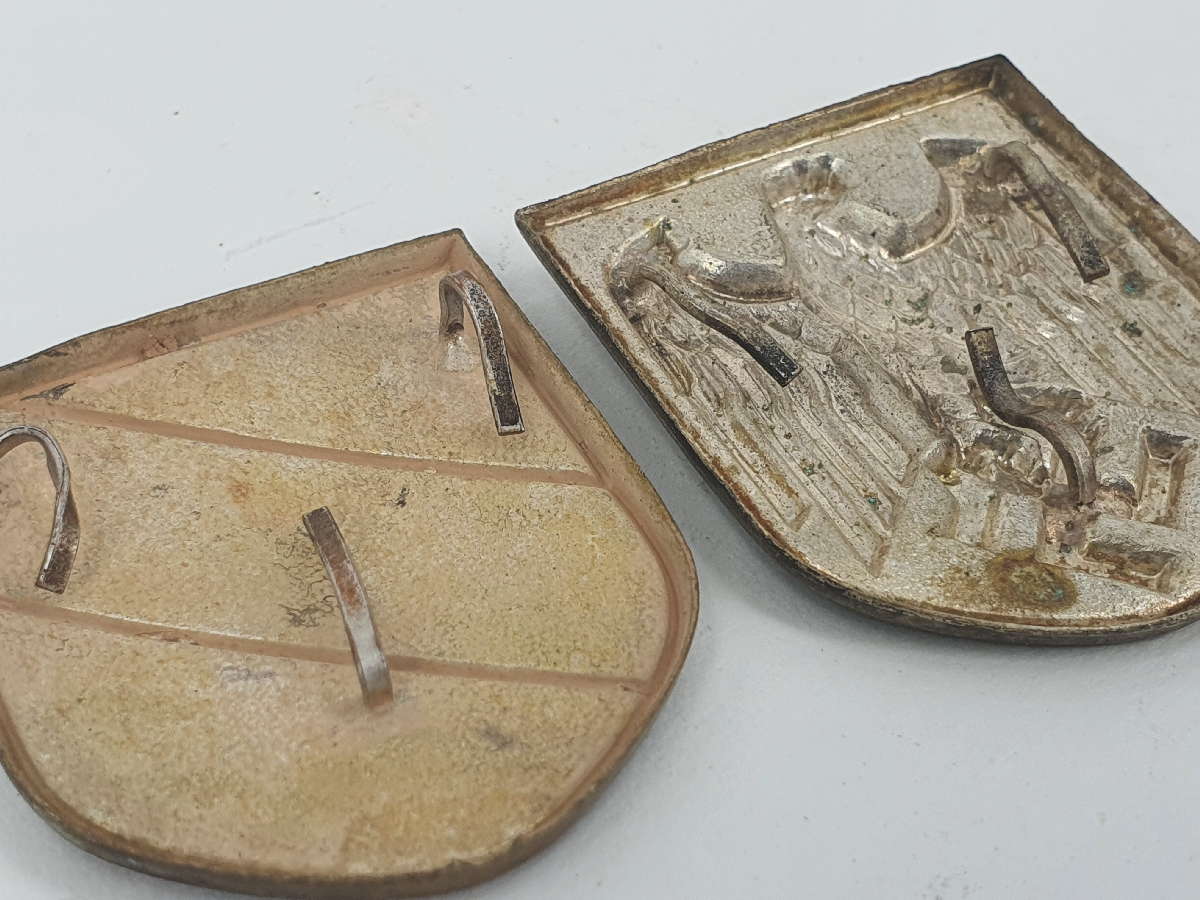 WWII German Heer Tropical Helmet Eagle Shield Set - Trade In Military