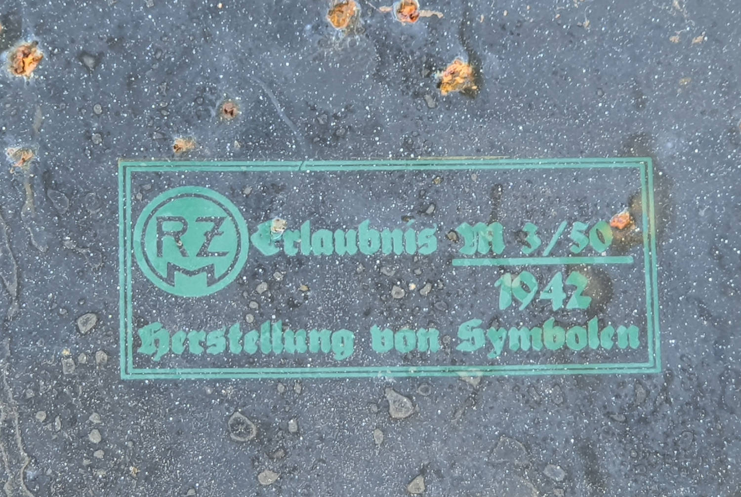 WWII German SS Police HQ Metal Sign - Trade In Military