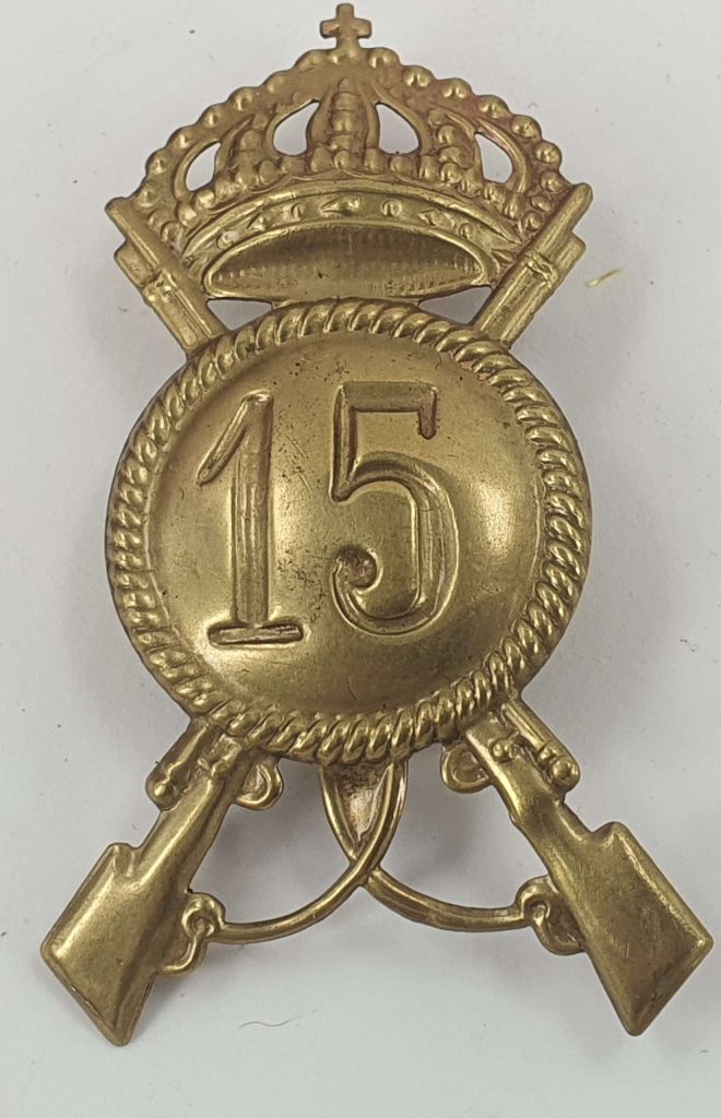 WWII Italian Army 15th Infantry Regiment Pith Helmet Badge of 15th ...