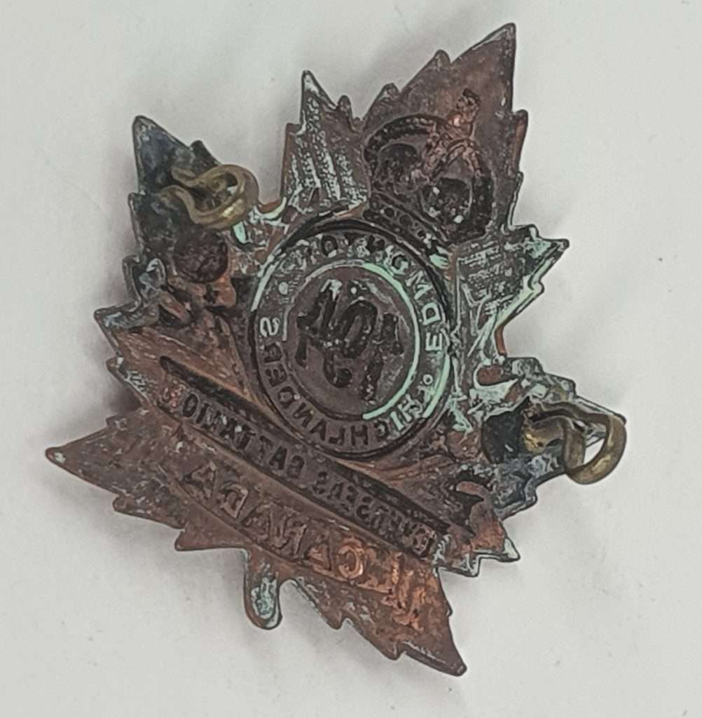 WWI Canadian 194th Infantry Battalion Edmonton Highlanders Cap Badge ...