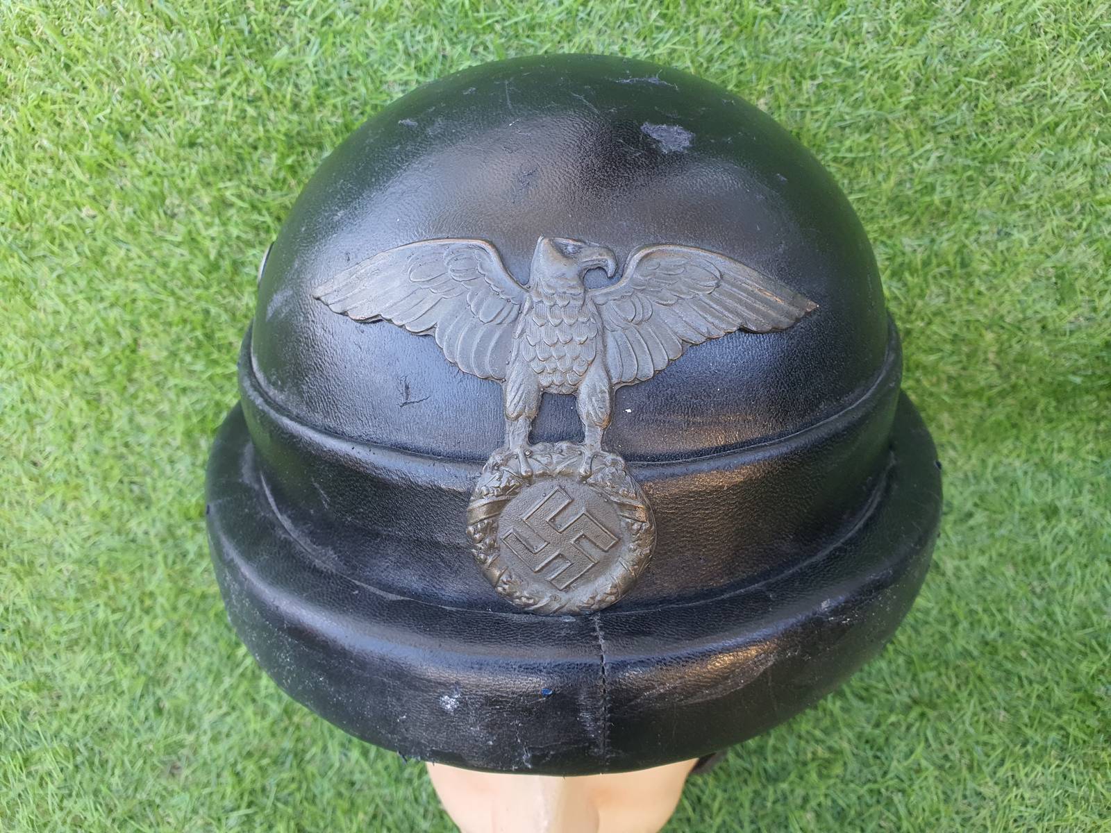 WWII German NSKK Padded Leather Crash Helmet Italian Made - Trade In ...