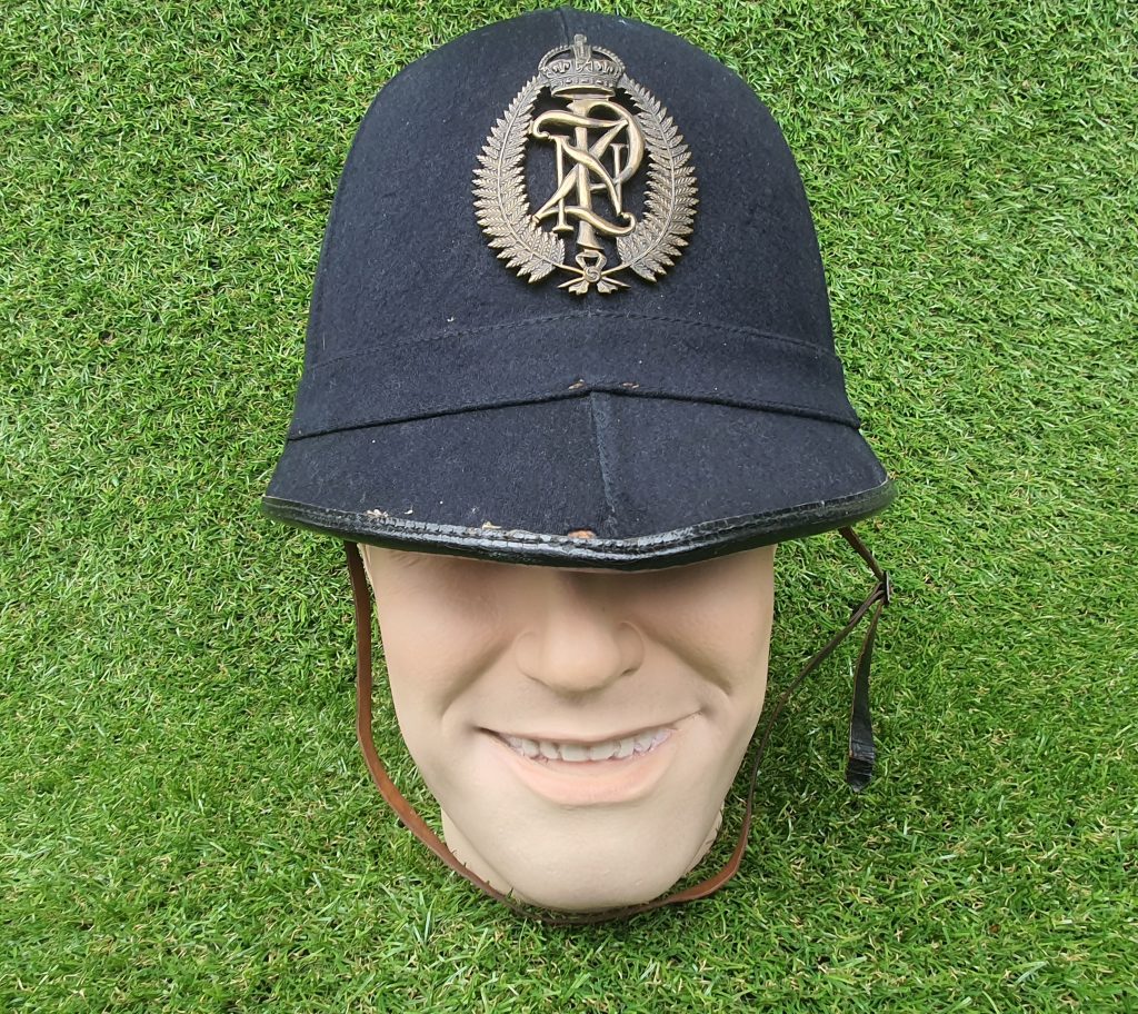WWII Era Blue New Zealand Police Cork Helmet - Trade In Military