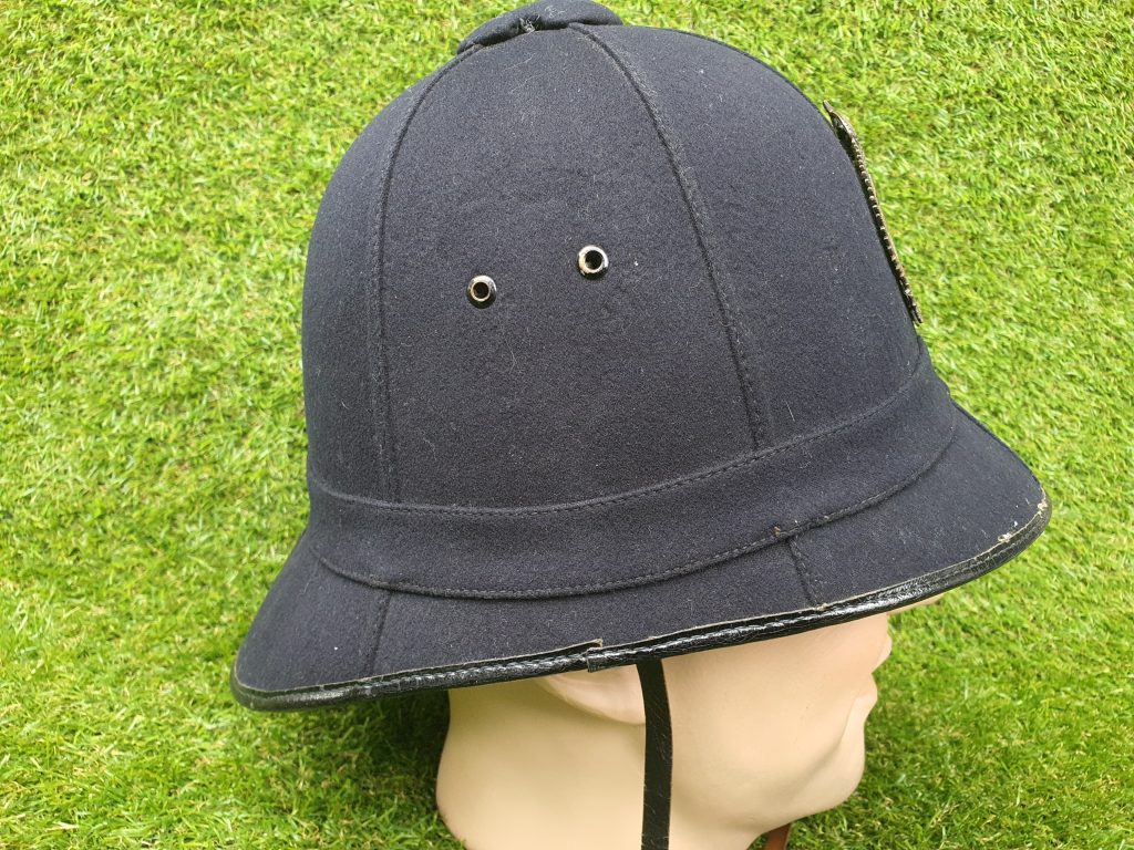 WWII Era Blue New Zealand Police Cork Helmet - Trade In Military