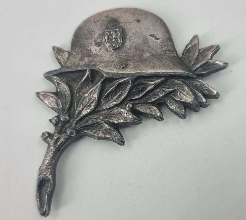 WWII German Helmet Photo Album Badge - Trade In Military