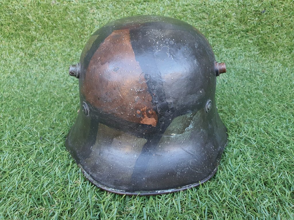 Inter War Irish Vickers Helmet made into German - Trade In Military