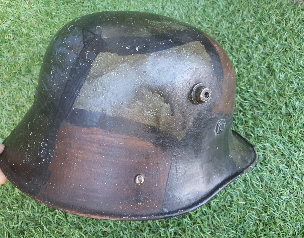 Inter War Irish Vickers Helmet made into German - Trade In Military