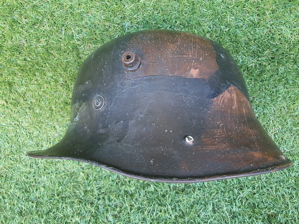 Inter War Irish Vickers Helmet made into German - Trade In Military
