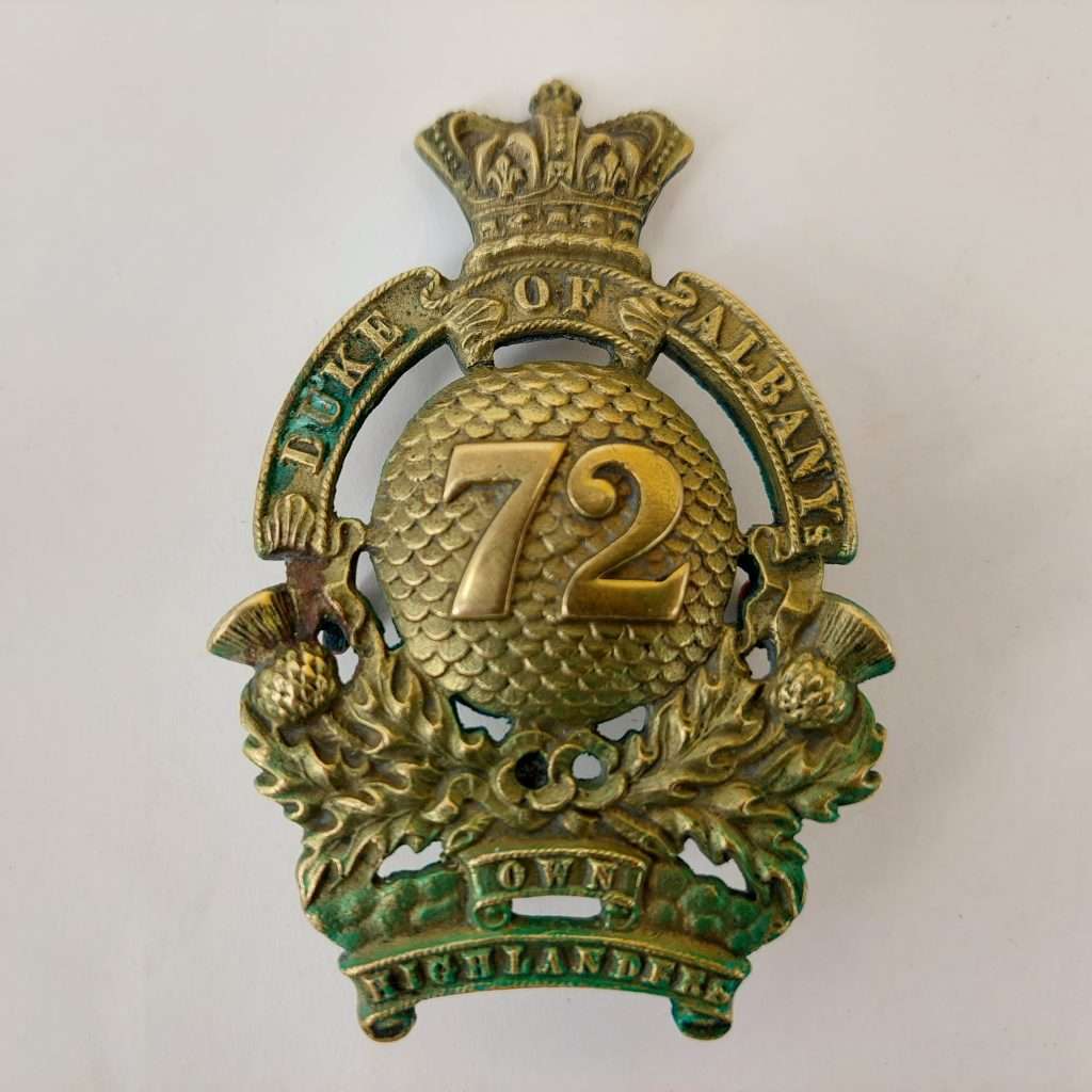 Victorian 72nd Regiment of Foot Duke of Albany's Own Highlanders Badge ...
